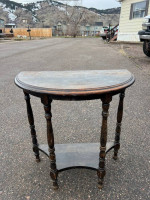 Antique Half Moon Side Table